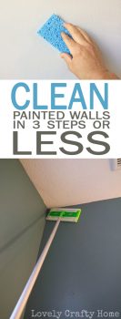 Clean Painted Walls in Three Steps {or Less!} | 101 Days of Organization