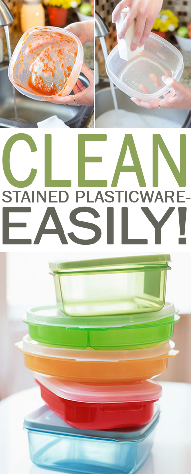 Clean Stained Plasticware--Easily! | 101 Days of Organization